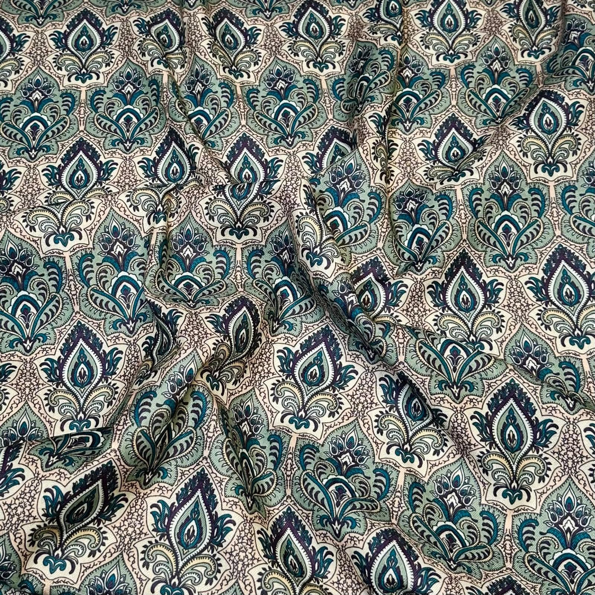 Per Metre Printed Cashmere Effect Crepe Fabric- 45" Wide (Design) – Pound A Metre