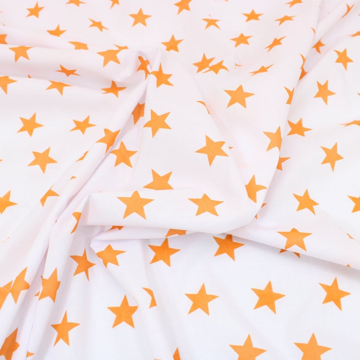 3 Metre Dressmaking Poly-Cotton - Funky Edition - 45" wide Orange Star – Pound A Metre