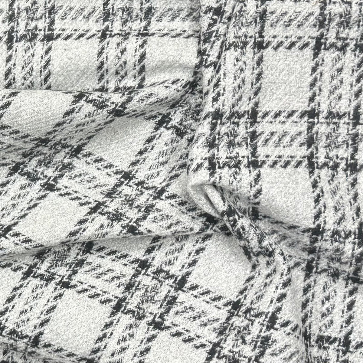 3 Metres Premium Wool Rich Fabric 55" Wide (White & Black) – Pound A Metre