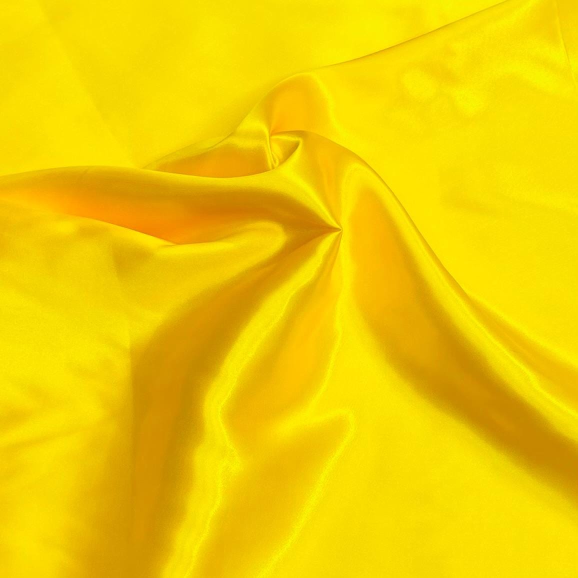 3 Metres Silky-Smooth Polyester Satin- 45" Wide (Yellow) – Pound A Metre