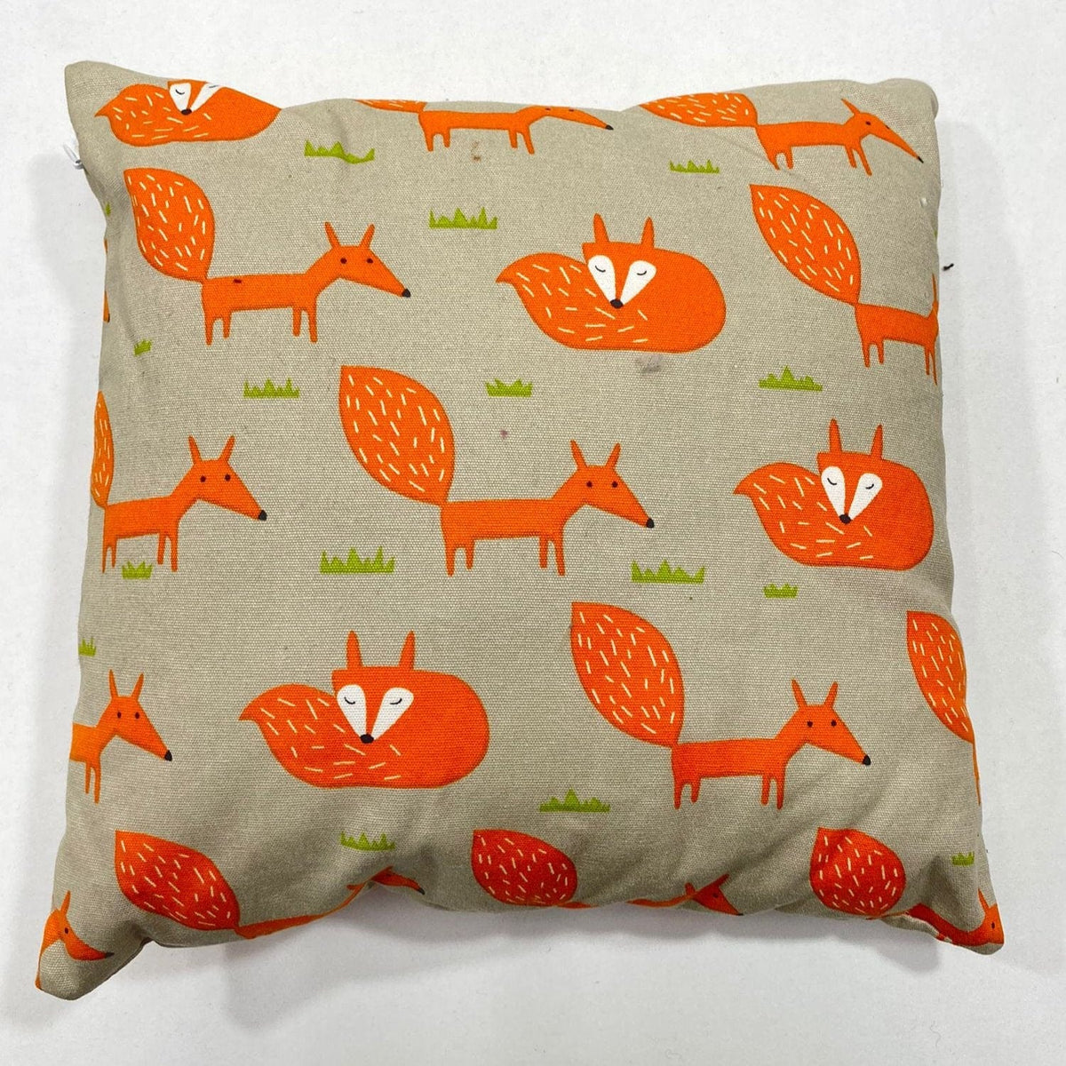 9cm x 9cm, Printed Cotton Canvas Miniature Cushions (Fox) – Pound A Metre