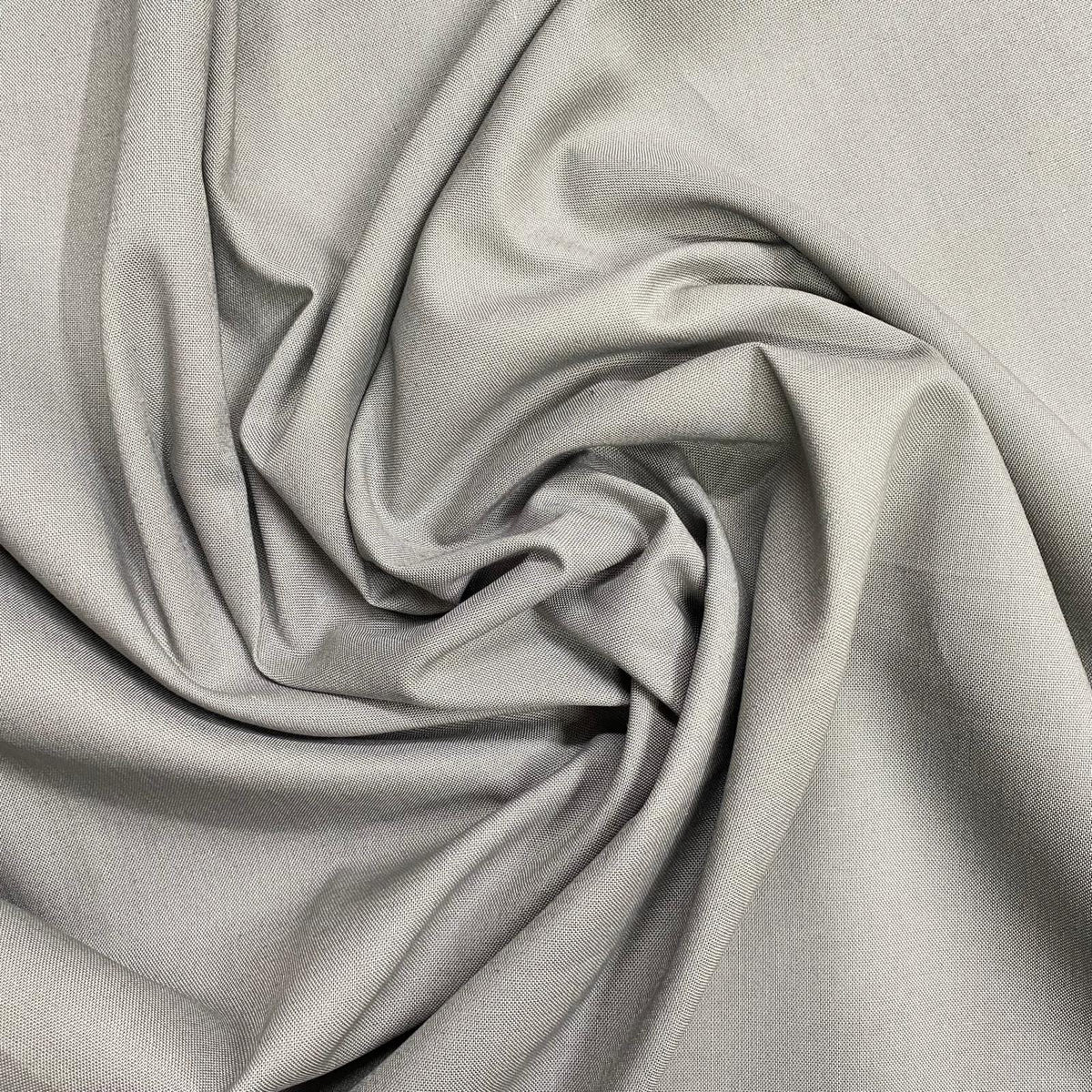 Per Metre Luxury 100% Pure Cotton Fabric – 63" Wide- (Grey) – Pound A Metre